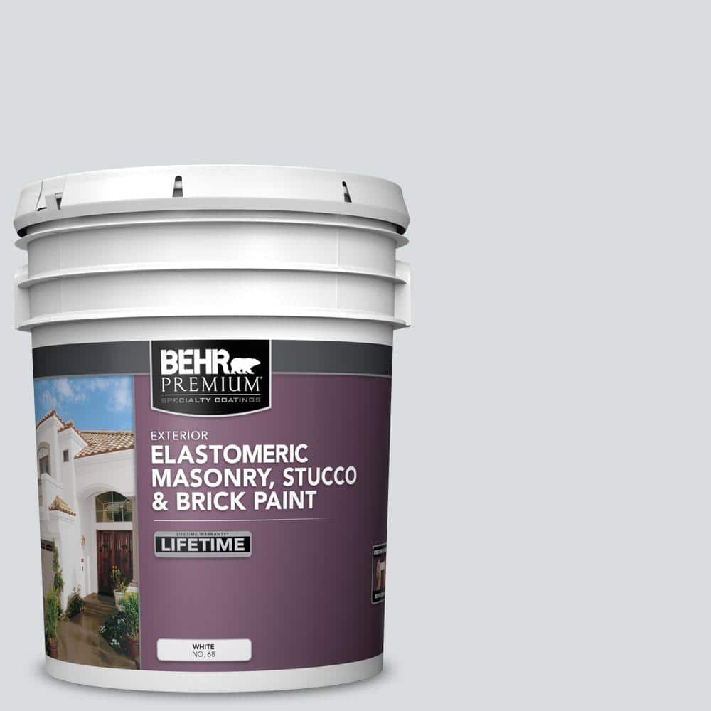 BEHR PREMIUM 5 gal. #N500-1 Shiny Luster Elastomeric Masonry, Stucco ...