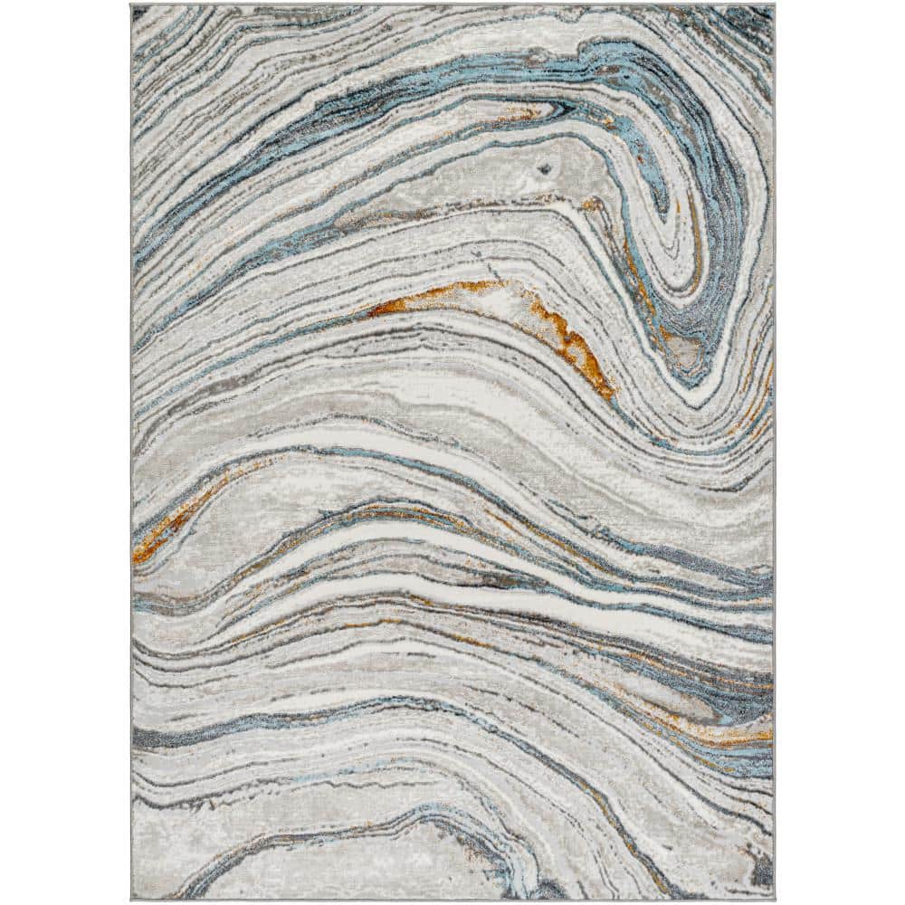 Livabliss San Francisco Slate 5 ft. x 7 ft. Abstract Indoor Area Rug ...