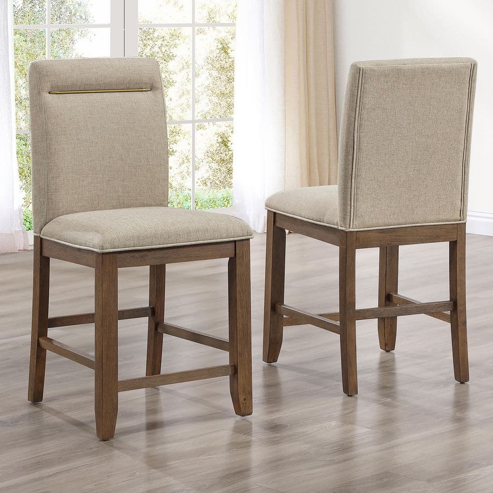 Steve Silver Garland Tan Upholstered Counter Height Side Chair Set of 2 ...