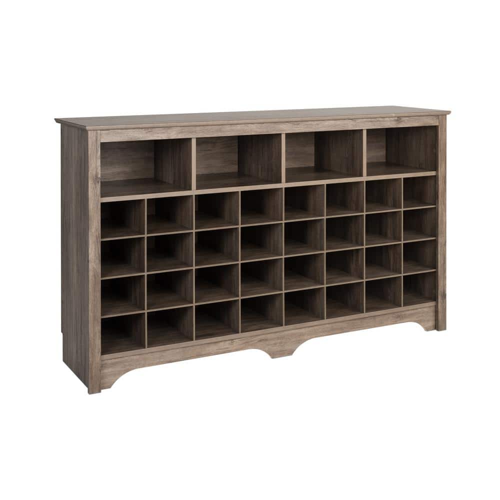 Reviews for Prepac 35 in. H x 60 in. W Gray Engineered Wood Shoe ...