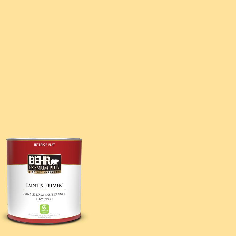 BEHR PREMIUM PLUS 1 qt. #P290-3 Roasted Corn Flat Low Odor Interior ...