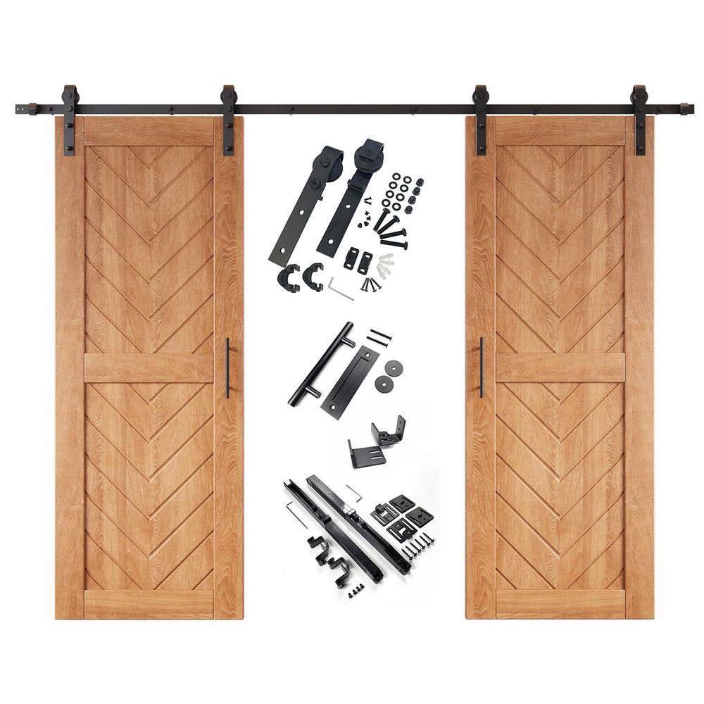 HOMACER JT3 30 in. x 80 in. C-Panel Early American Fishbone Design ...