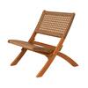 BALKENE HOME Sava Tan Wood Folding Lawn Chair 64159 - The Home Depot