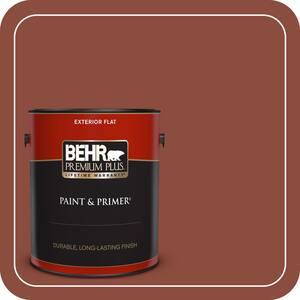 BEHR PREMIUM PLUS 8 oz. #QE-14 Spiced Red Semi-Gloss Interior/Exterior ...