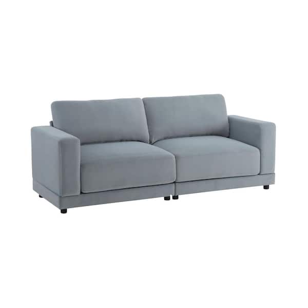 CHRISTOPHER KNIGHT HOME Liora 81.1 in. Modern Upholstered Velvet Square ...