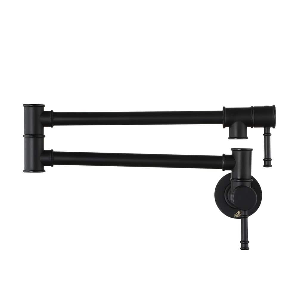 CASAINC 1.8 GPM Wall Mounted Foldable Kitchen Pot Filler with Double ...