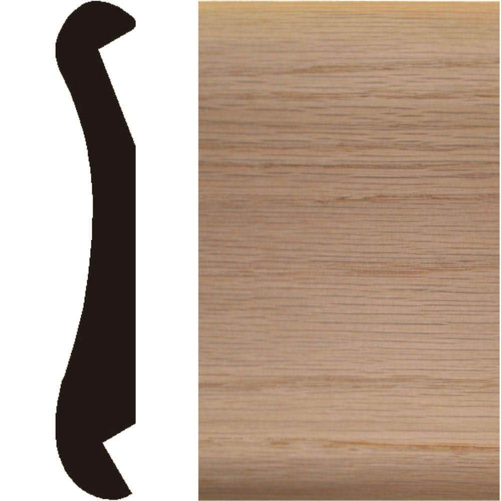 HOUSE OF FARA HT18 - 1 in. x 6 in. x 8 ft. Oak Bar Rail Moulding HT18 ...