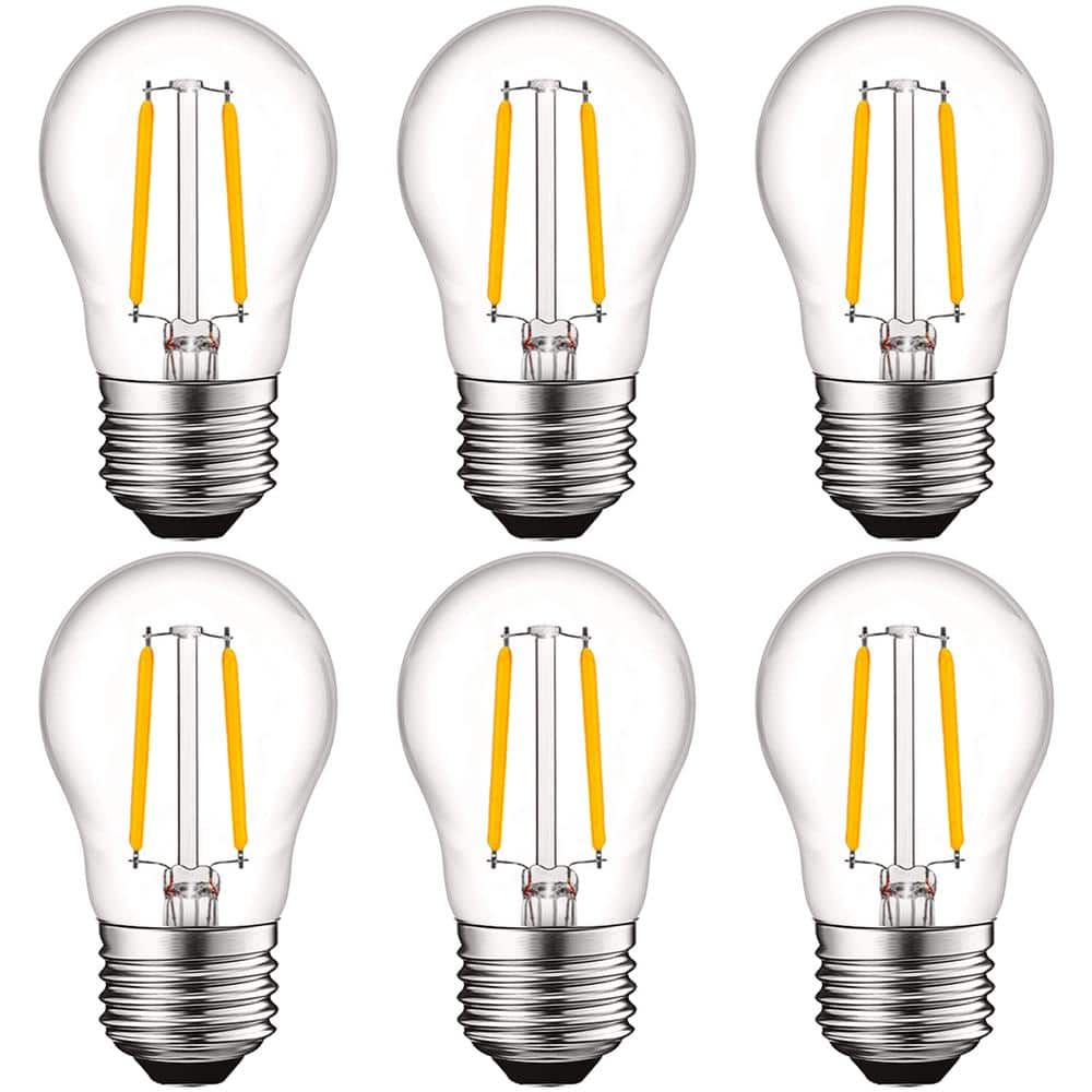 LUXRITE 40-Watt Equivalent A15 Dimmable Edison LED Light Bulbs Damp ...