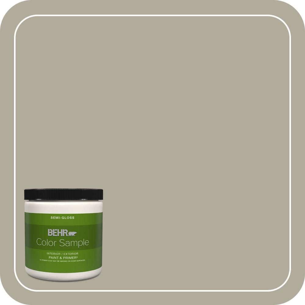 BEHR PREMIUM PLUS 8 oz. #PPF-33 Terrace Taupe Semi-Gloss Interior ...