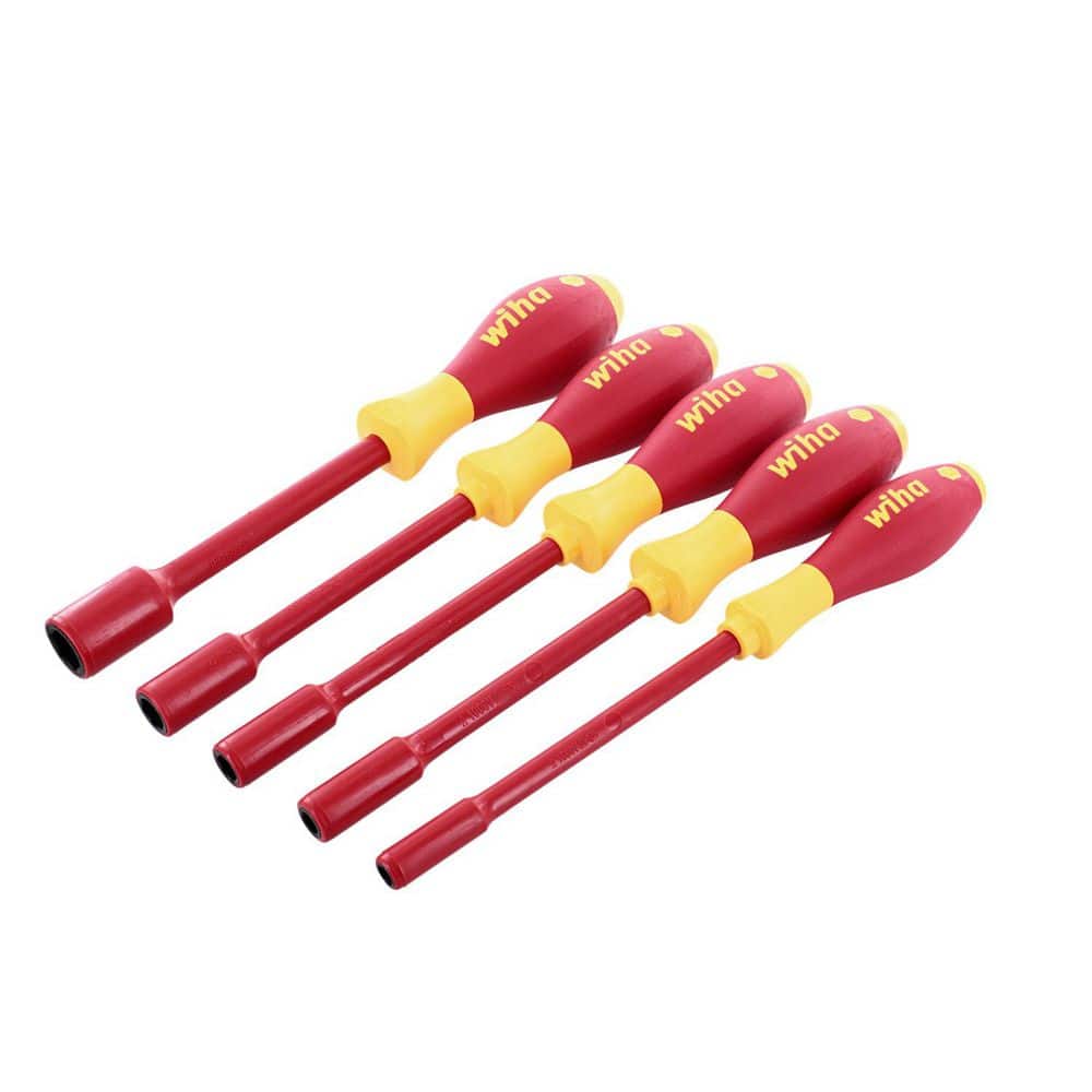 Wiha 1000-Volt Insulated SoftFinish Nut Driver Set - Inch (5-Piece ...