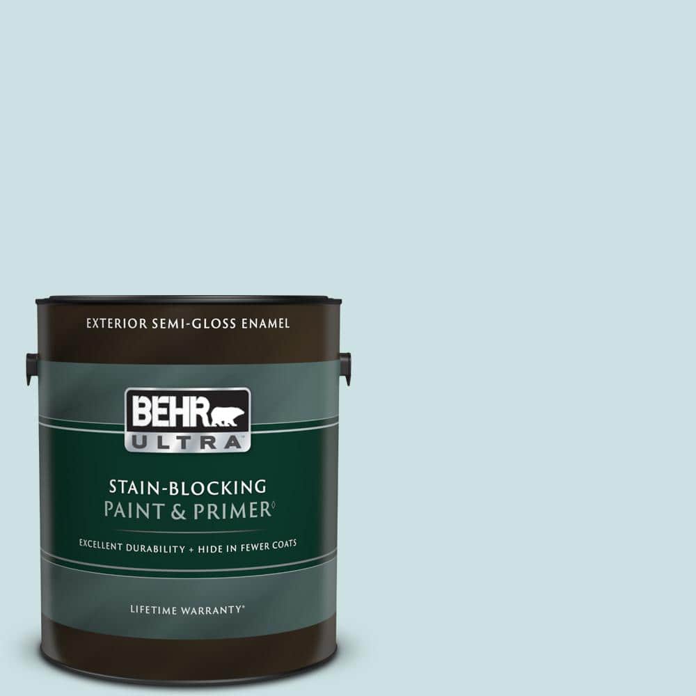 BEHR ULTRA 1 gal. #S450-1 Beach Foam Semi-Gloss Enamel Exterior Paint ...