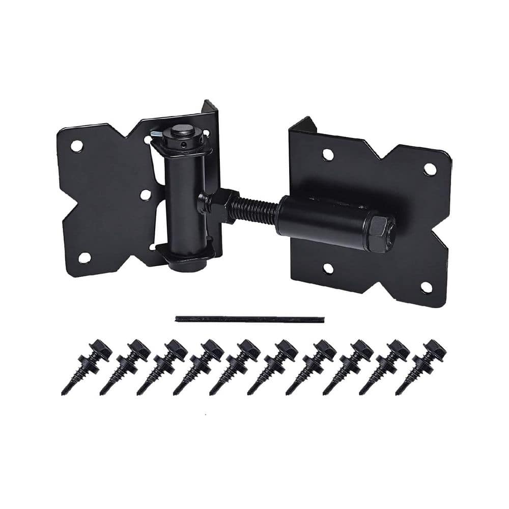 Self Closing Gate Hardware Hinges Adjustable 90° for Wooden Vinyl PVC ...