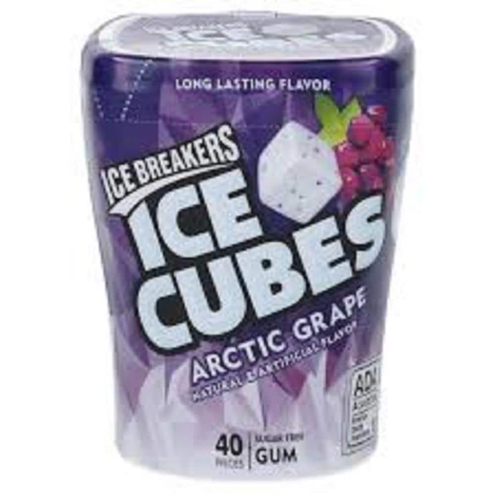 Ice Breakers Gum,IceCubesGrape,Bottle 122622 - The Home Depot