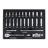 Wiha 1/4 in. Deep Socket Tray Set - SAE (25-Piece) Drive Professional ...