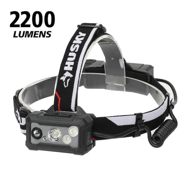 Husky 2200-Lumen Dual Power Autofocusing Headlamp 00550 - The Home Depot