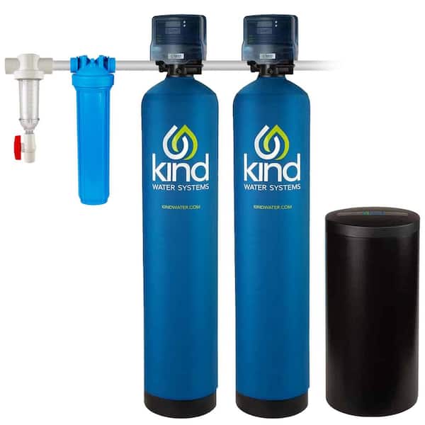 KIND Whole House Iron Carbon Well Water Filtration System and Salt-Free ...