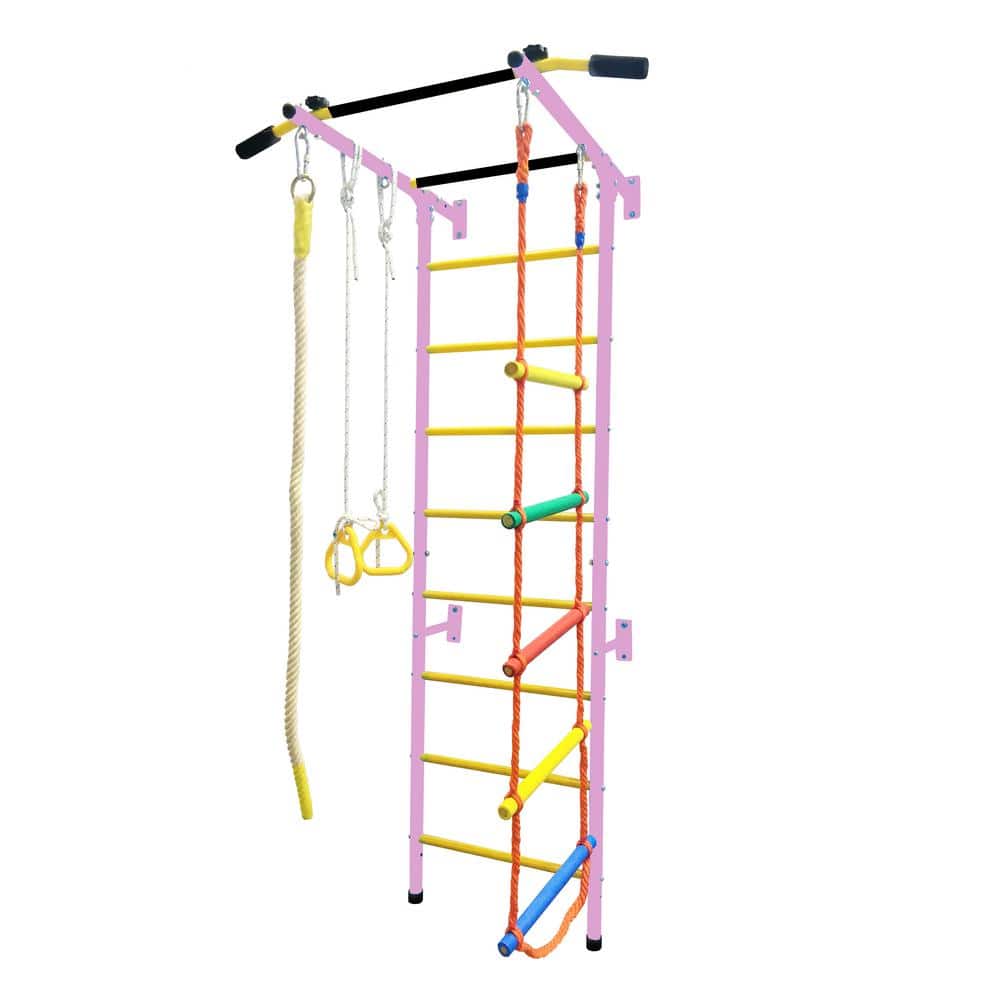 Funphix 5-in-1 Small Pink Paradise Swedish Ladder Wall Child's Gym ...