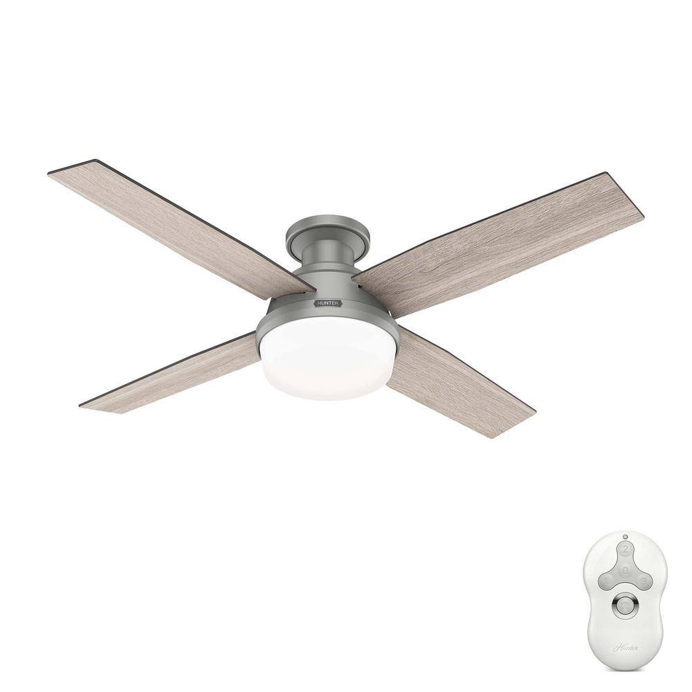 Silver Ceiling Fan With Light