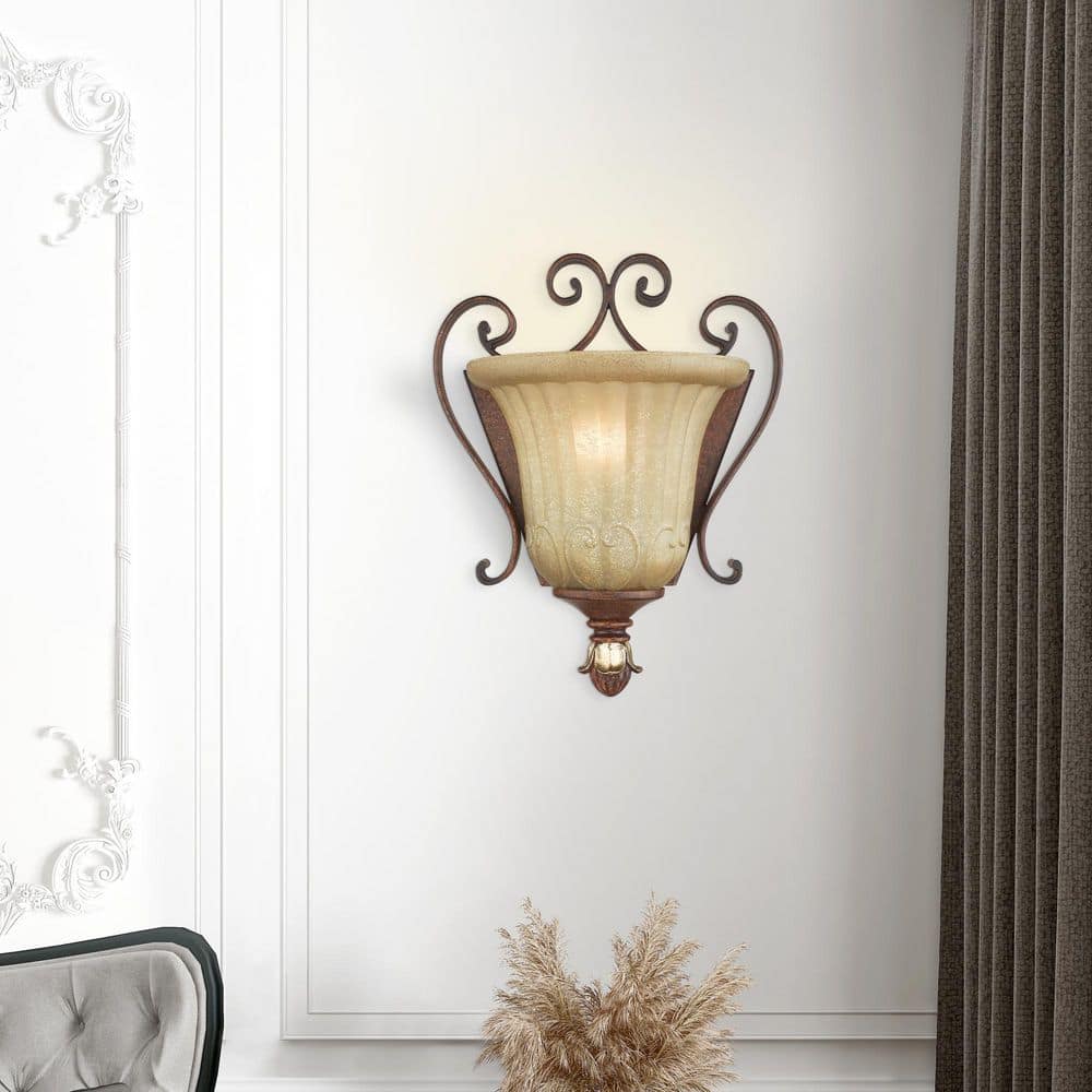 AVIANCE LIGHTING Chaumont 1 Light Verona Bronze with Aged Gold Leaf ...