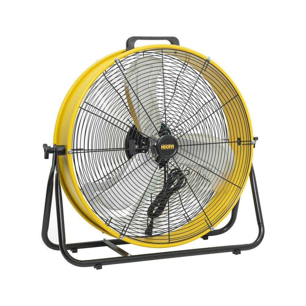 WOCK HICFM 24 in. Yellow 8300 CFM High Velocity Industrial Drum Fan ...