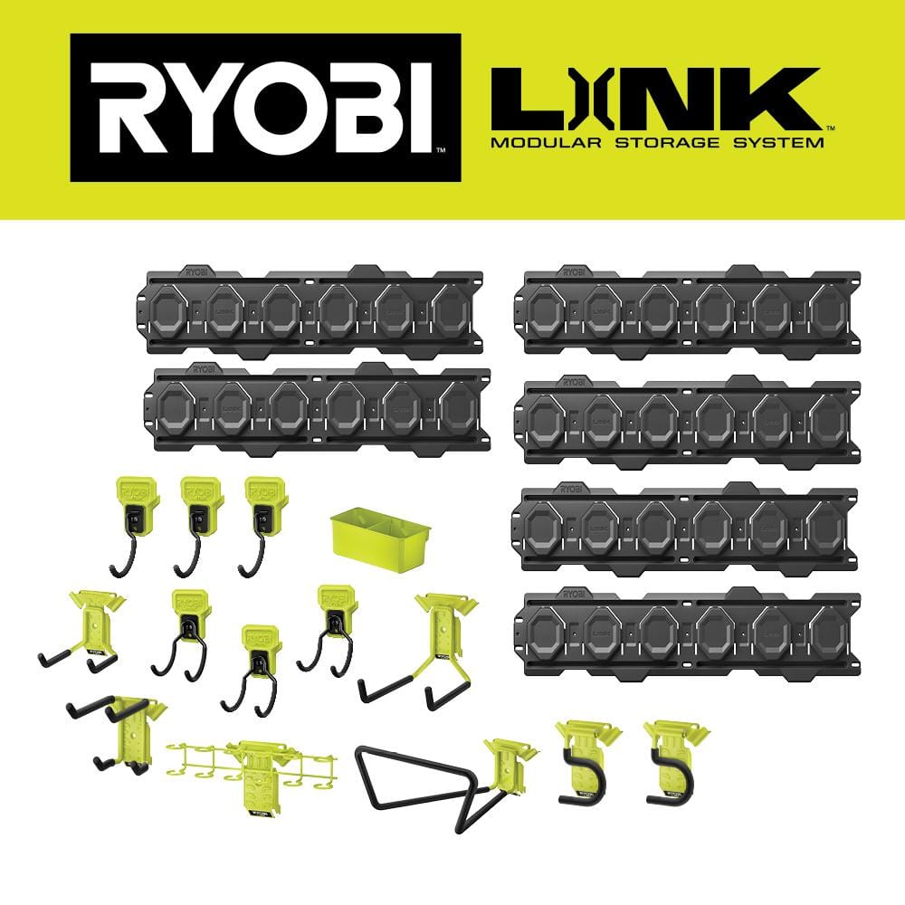 RYOBI LINK 20-Piece Wall Storage Kit STM509K - The Home Depot