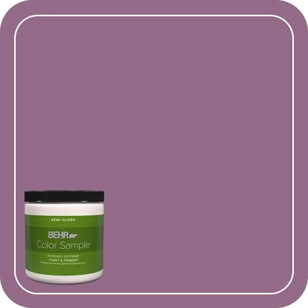 BEHR PREMIUM PLUS 8 oz. #680D-6 Lantana Semi-Gloss Interior/Exterior ...
