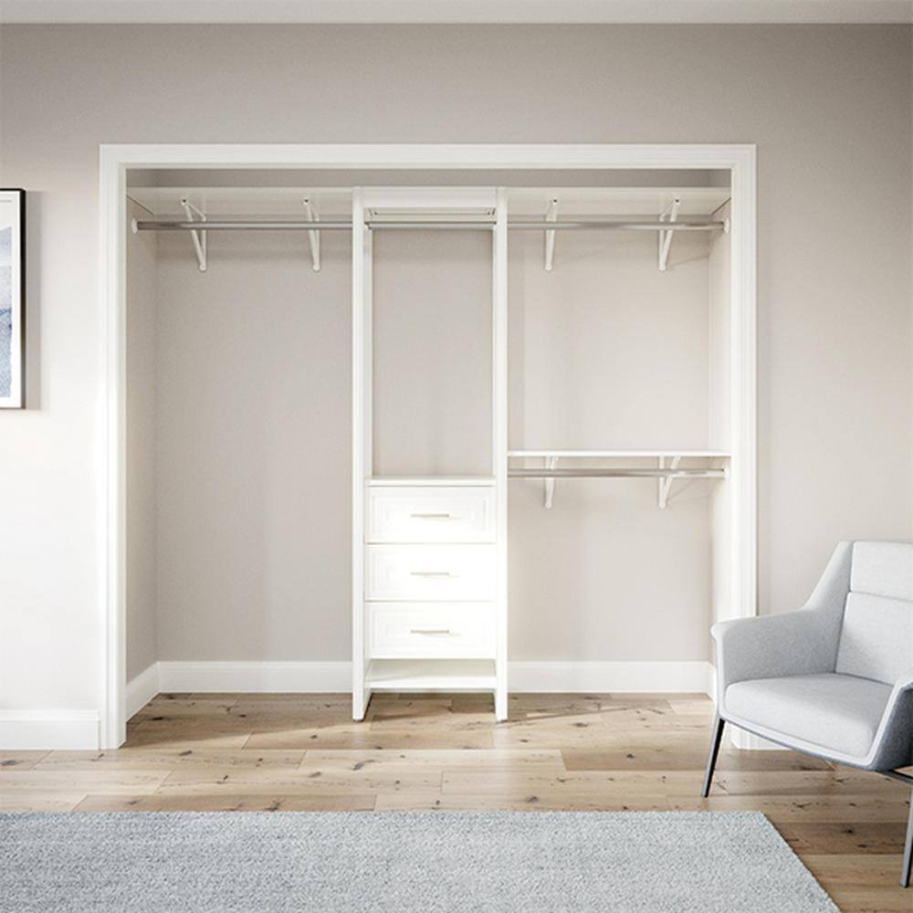CLOSETS By LIBERTY 48 in. W - 92 in. W White Closet Drawer Tower with ...