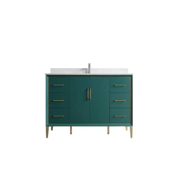 Dyconn VSD 48 in. W x 22 in. D x 35 in. H Single Sink Freestanding Bath ...