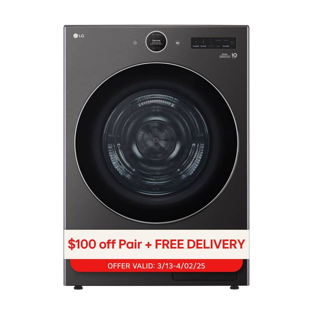 LG 7.8 cu. ft. Dual Invert Heat Pump ventless Electric Dryer with ...