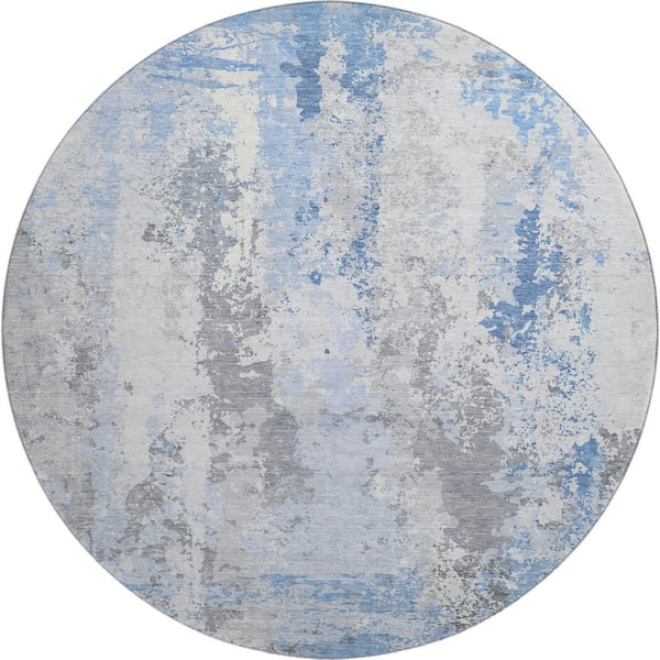 Addison Rugs Mayfield Premium Machine Washable Abstract AMF1848 Sky 8 ...