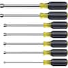 Klein Tools Hollow Shaft Nut Driver Set with Cushion Grip Handles (7 ...