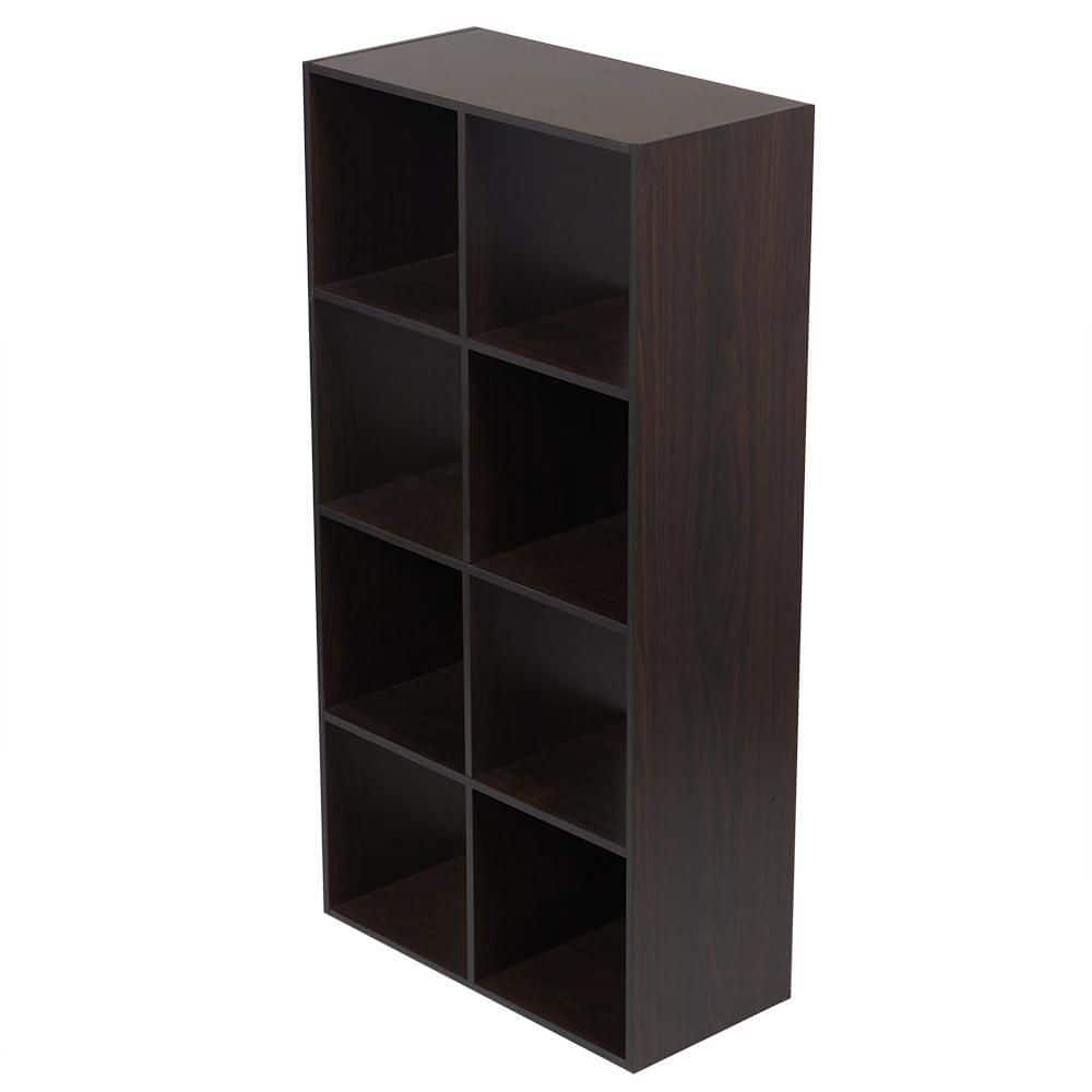 Home Basics Open and Enclosed Espresso 8 MDF Cube Organizer HDC92672 ...
