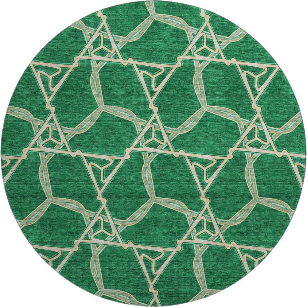 Addison Rugs Mayfield Premium Machine Washable Abstract AMF959 Emerald ...