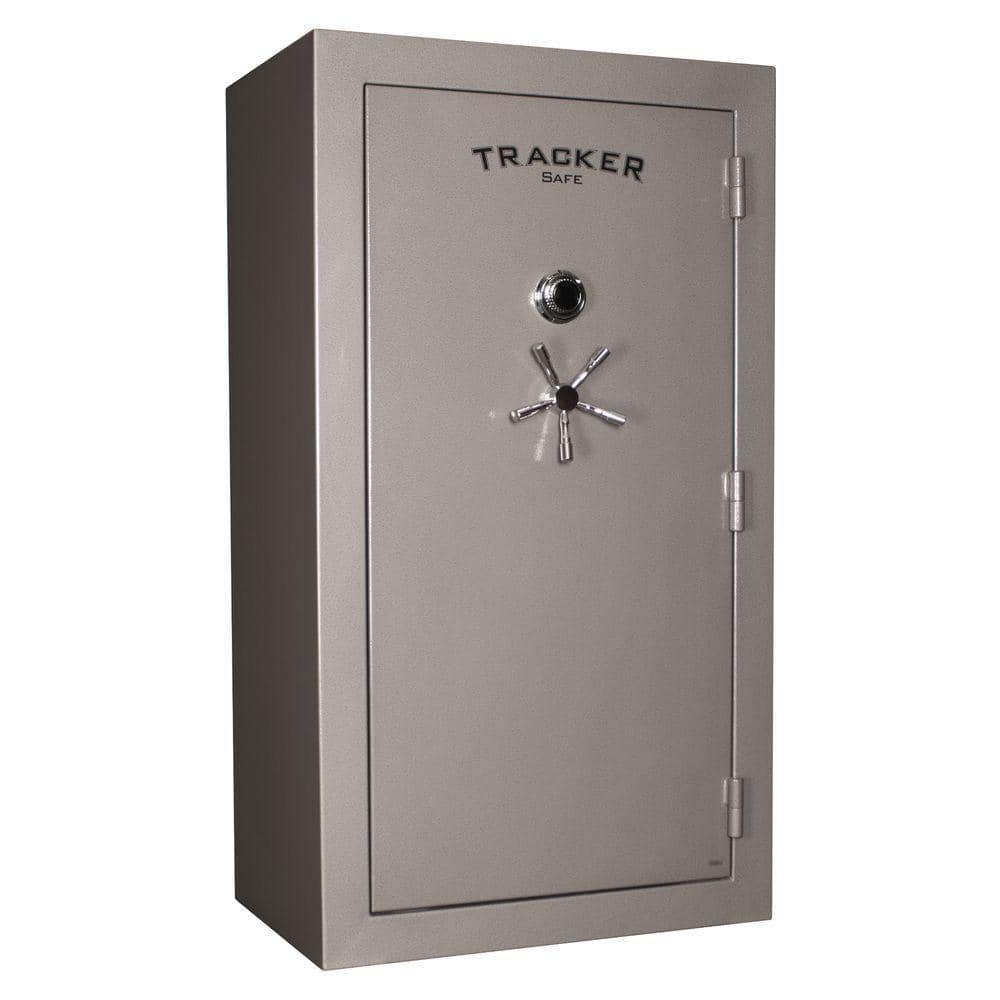 Tracker Safe 45-Gun Fire-Resistant Combination/Dial Lock Gun Safe, Gray ...