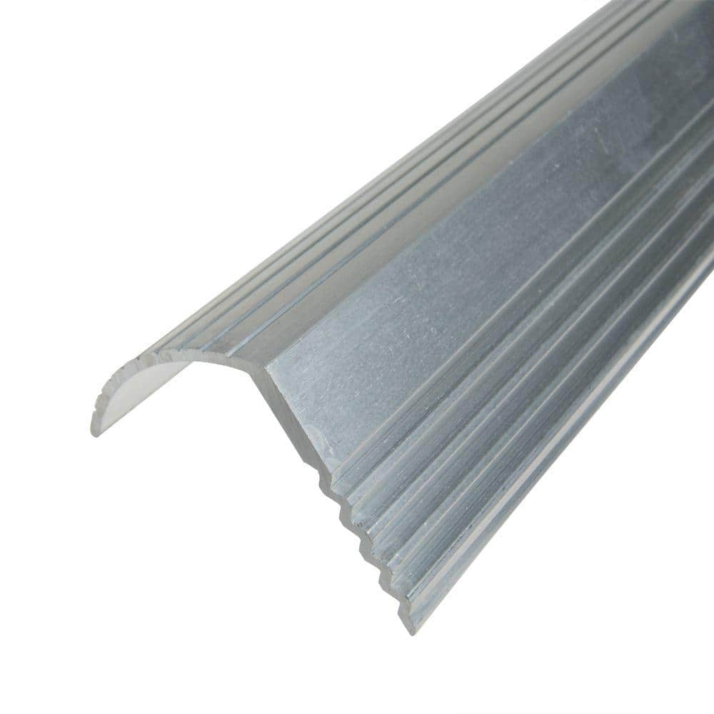 TrimMaster Silver 1-1/16 in. x 144 in. Stair Edging Transition Strip ...