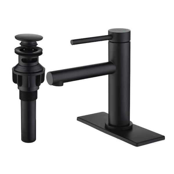 AIMADI Single Handle Single Hole Bathroom Faucet with Drain Assembly ...