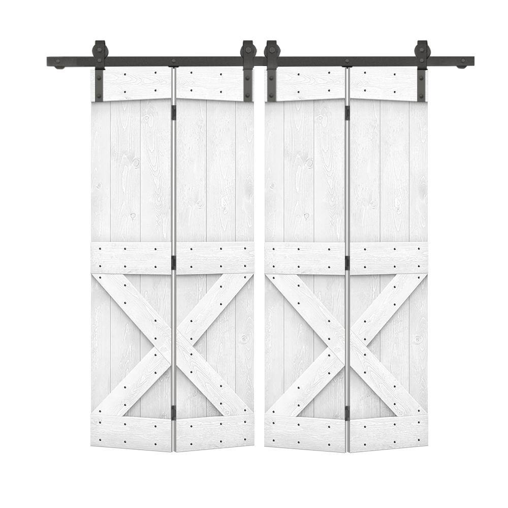 CALHOME 52 in. x 80 in. Mini X Series Solid Core White Assembly ...