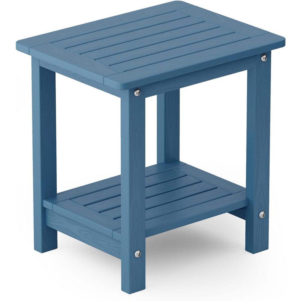 Mximu 16.73 in. H Navy Blue Square Double Layer Plastic Adirondack ...
