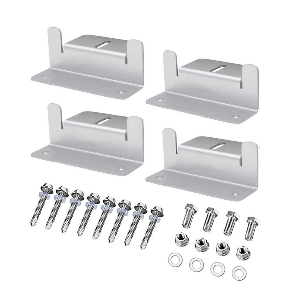 Vrbgify 4-Pack Solar Panel Z Mounting Brackets Lightweight, Corrosion-Free Aluminum for RVs ...