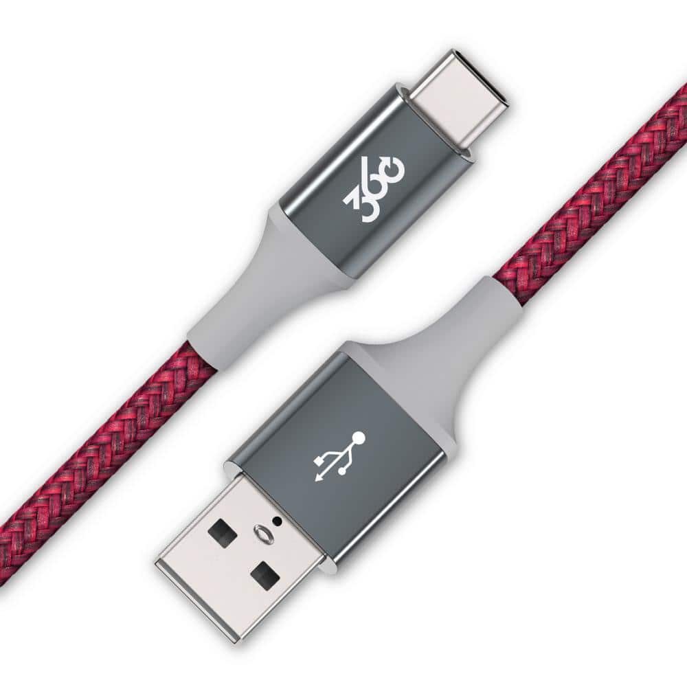 360 Electrical Habitat 4 ft. Braided USB-A to USB-C Cable 360654-CB-5CA8ES - The Home Depot