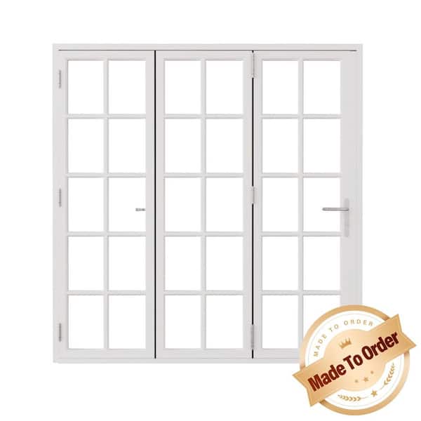 ARK DESIGN 108 in. x 80 in. Right Swing/Outswing Double Tempered Glass ...