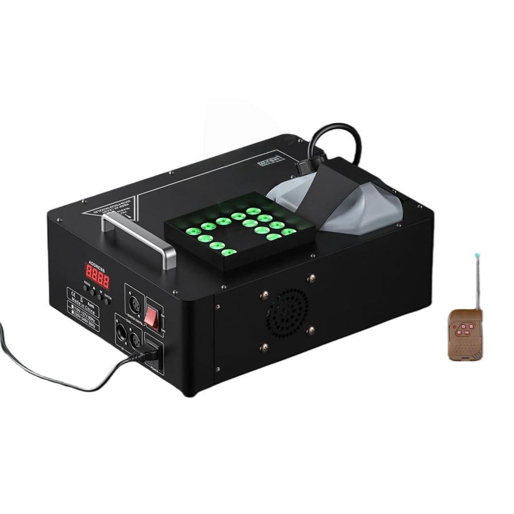 Justincity 1500-Watt Fog Machine with 24 RGB LED Lights, 2.5-Gallon ...