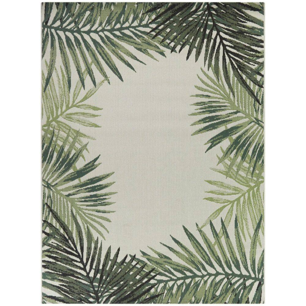 Emy Green 2 ft. x 2 ft. 11 in. Border Indoor/Outdoor Area Rug 19435062. ...