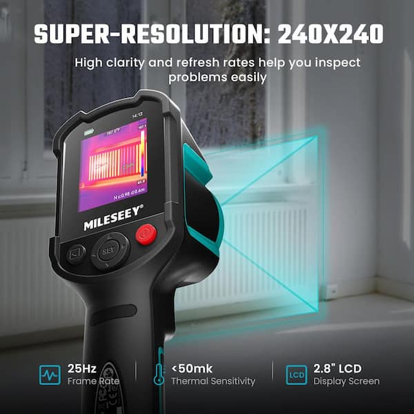 MILESEEY TR10 Infrared Thermal Imaging Camera, Hot/Cold Tracking, -4°F ...