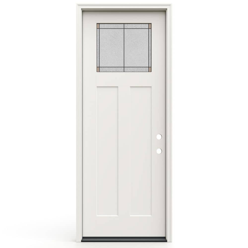 JELD-WEN 36 in. x 96 in. Left-Hand Craftsman Frameless Ballantyne ...