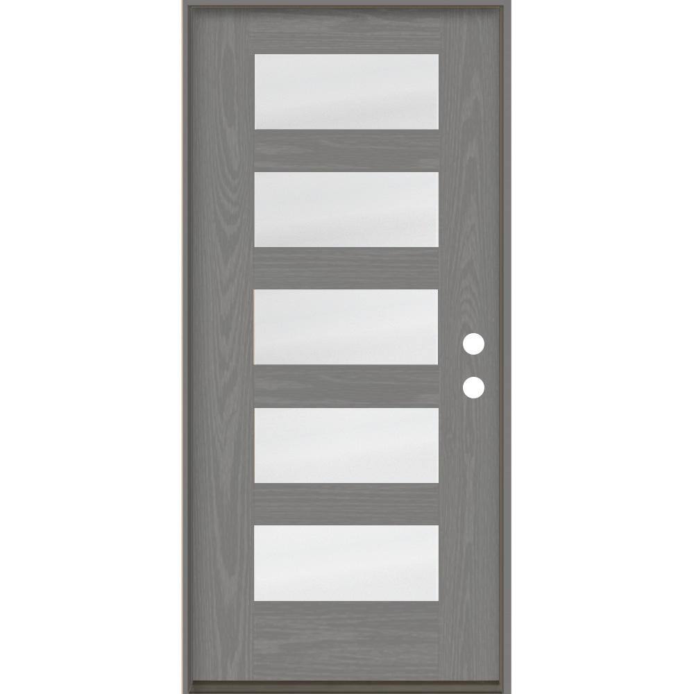 Krosswood Doors ASCEND Modern 36 in. x 79 in. Left-Hand/Inswing 5-Lite ...