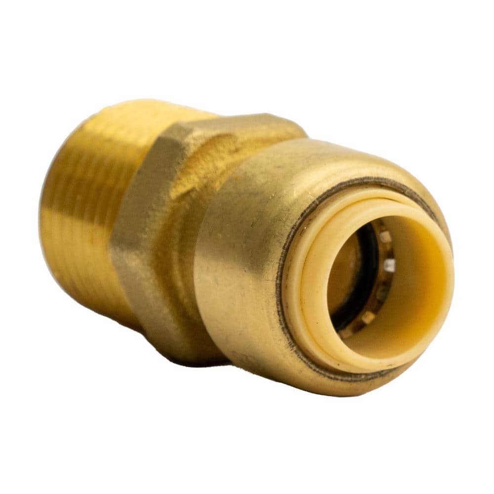 QUICKFITTING 3/4 in. Push-to-Connect x 1 in. MNPT (Male Thread) Brass ...
