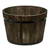 22 in. Dia x 15 in. H Brown Wood Bucket Barrel 2842BRC - The Home Depot