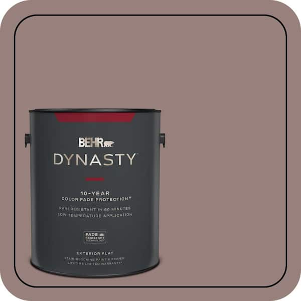 BEHR DYNASTY 1 gal. #N130-5 Mystere Flat Exterior Stain-Blocking Paint ...