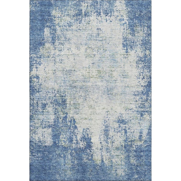 Addison Rugs Mayfield Premium Machine Washable Abstract AMF940 Denim 8 ...